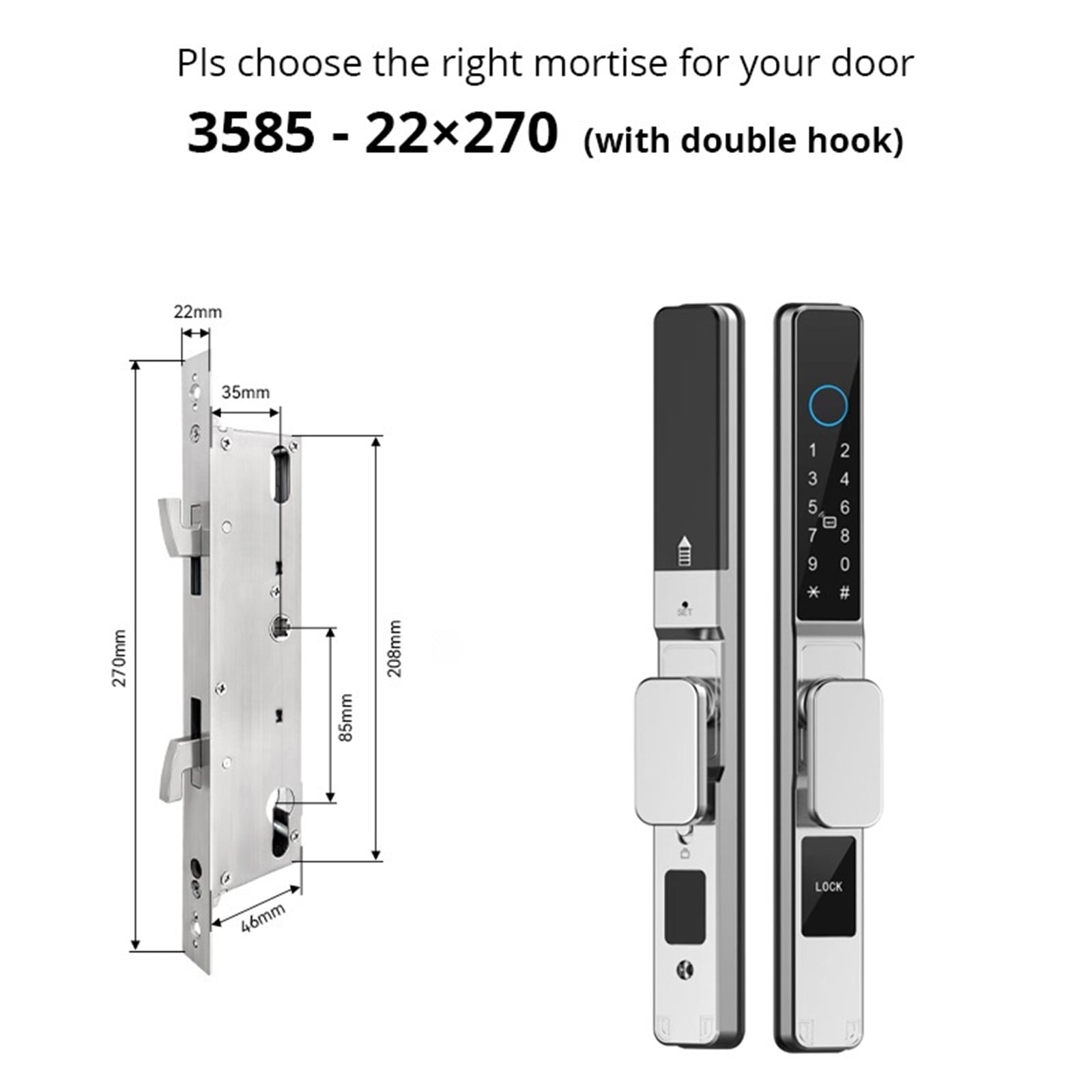 Waterproof Smart Door Lock Fingerprint APP Password RFID Card Keyless ...