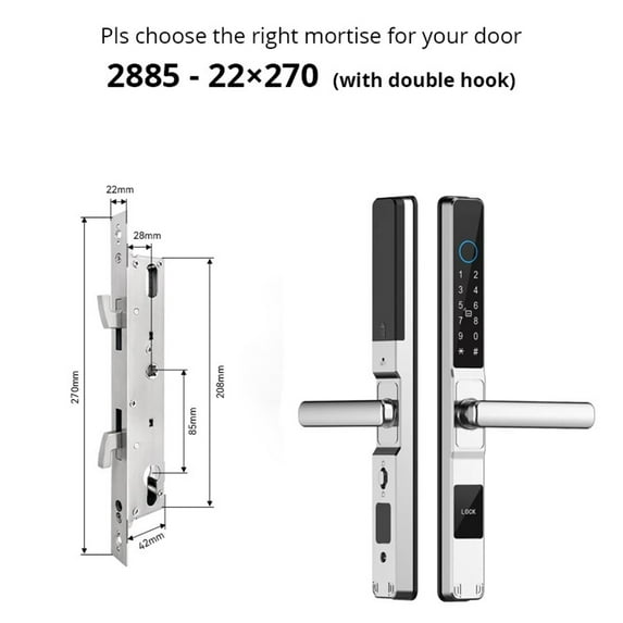 Waterproof Smart Door Lock Fingerprint APP Password RFID Card Keyless ...