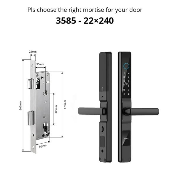 Waterproof Smart Door Lock Fingerprint APP Password RFID Card Keyless ...