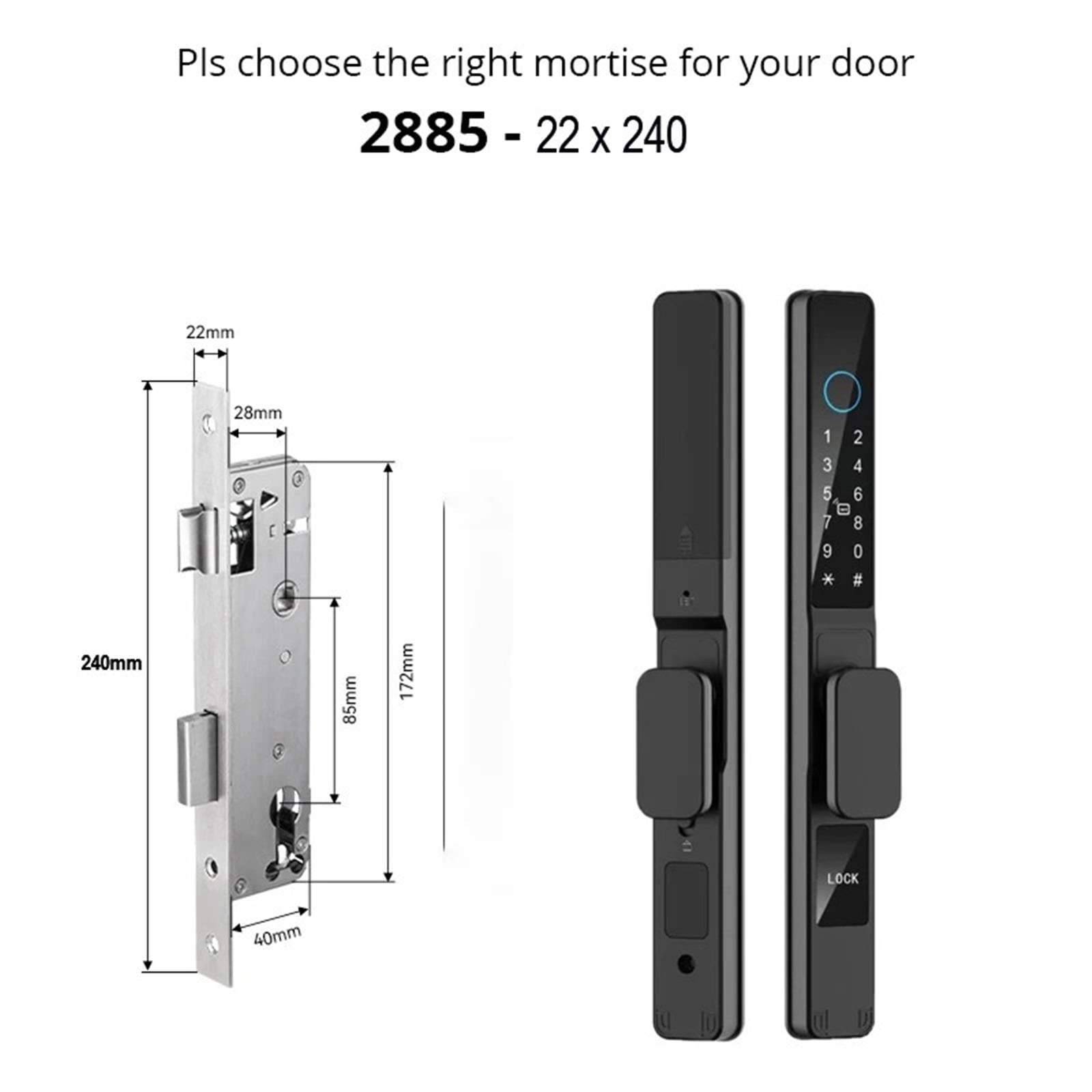 Waterproof Smart Door Lock Fingerprint APP Password RFID Card Keyless ...