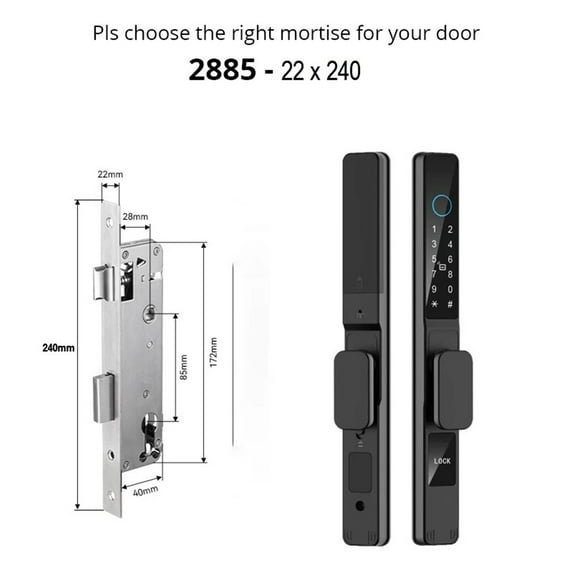 Waterproof Smart Door Lock Fingerprint APP Password RFID Card Keyless ...