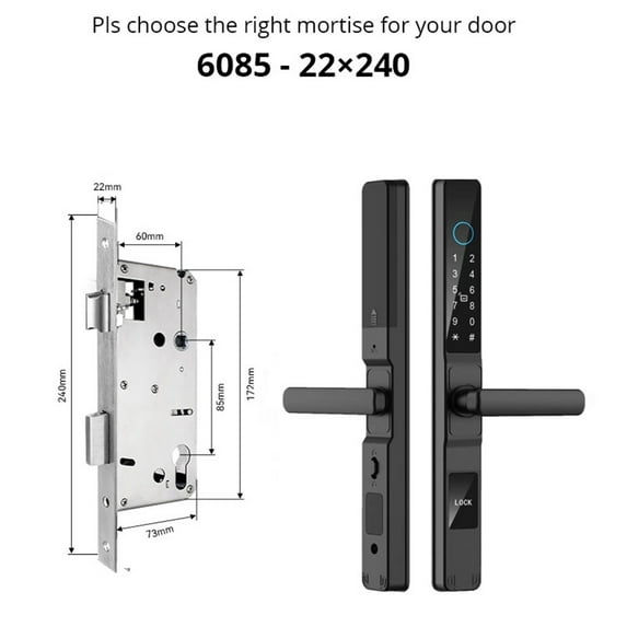 Waterproof Smart Door Lock Fingerprint APP Password RFID Card Keyless ...