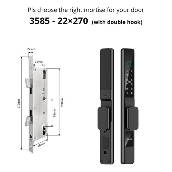 Waterproof Smart Door Lock Fingerprint APP Password RFID Card Keyless ...