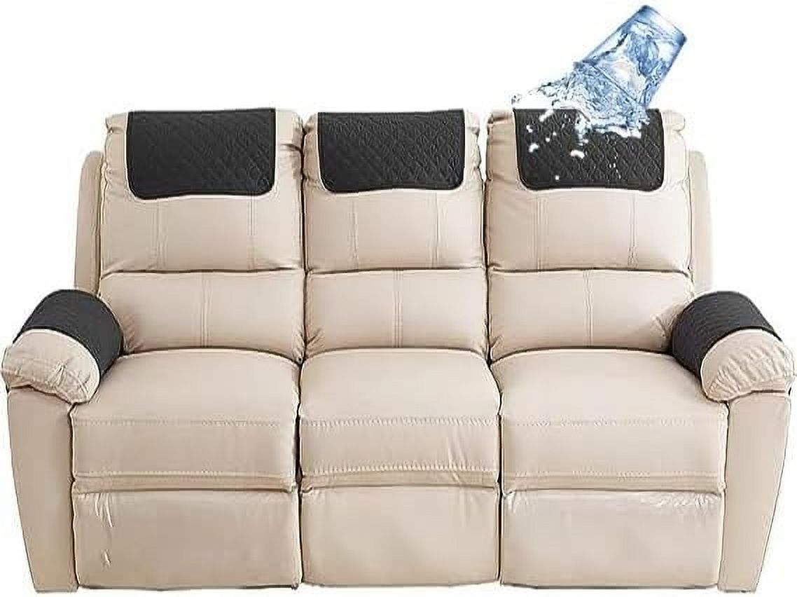 Waterproof Sofa Armrest and Headrest Cover - 1/2/3 Seater Recliner ...