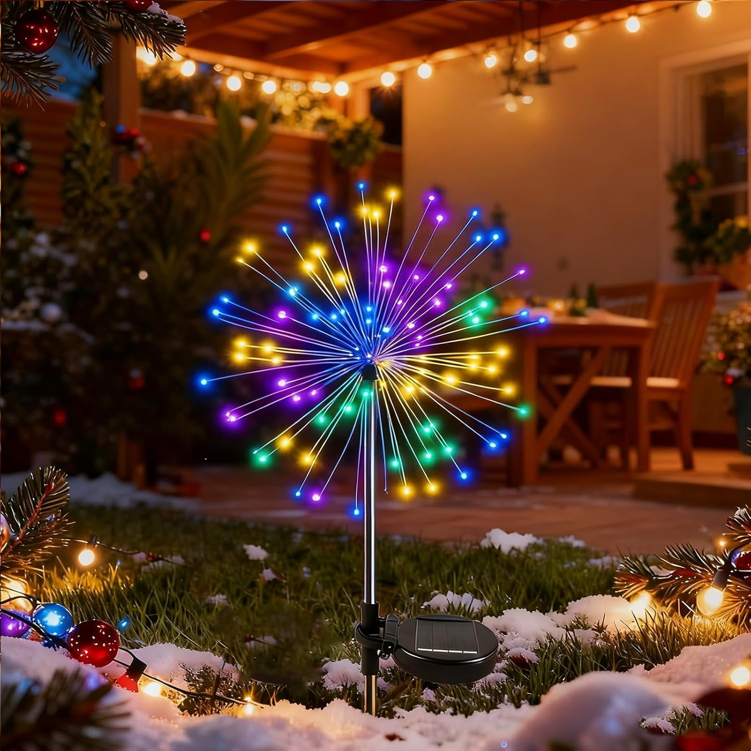 Waterproof Solar Garden Fireworks Lamp, DIY Solar Firework Lights ...