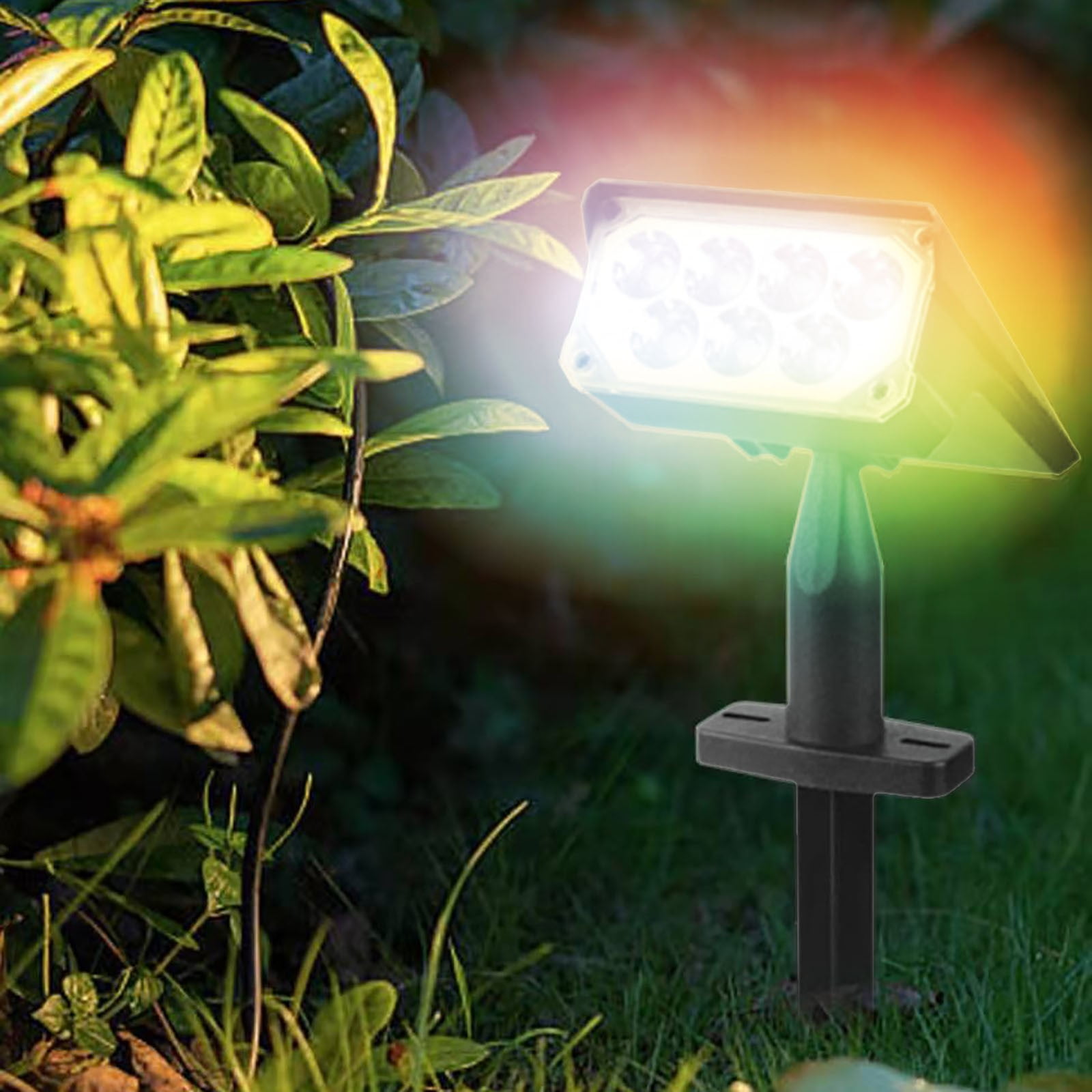 Waterproof Solar LED Ground Light with Color Gradient & Solid Modes ...