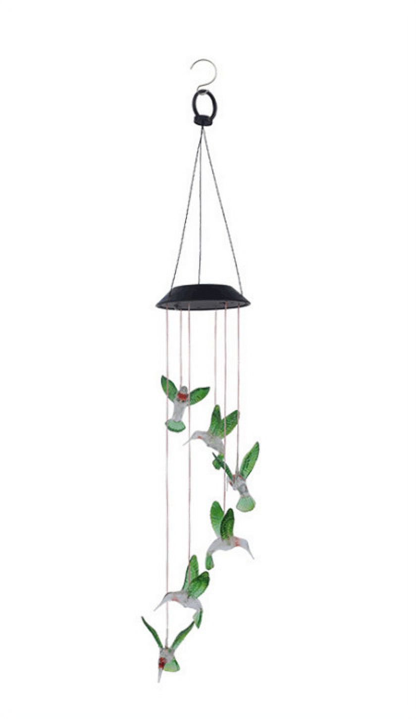 Waterproof Solar Wind Chimes - Hummingbird Shape with Soothing Sound ...