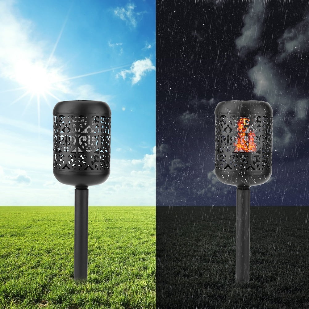 Waterproof Solar-powered Energy Torch Shape Flame LED Light for Outdoor ...