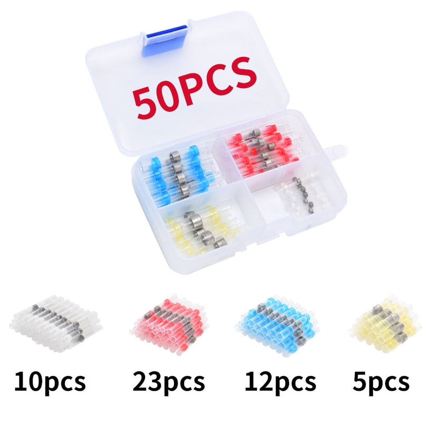 Laklulu Solder Joint Wire Connector 50pcs Heat Shrink Butt Solder Seal ...