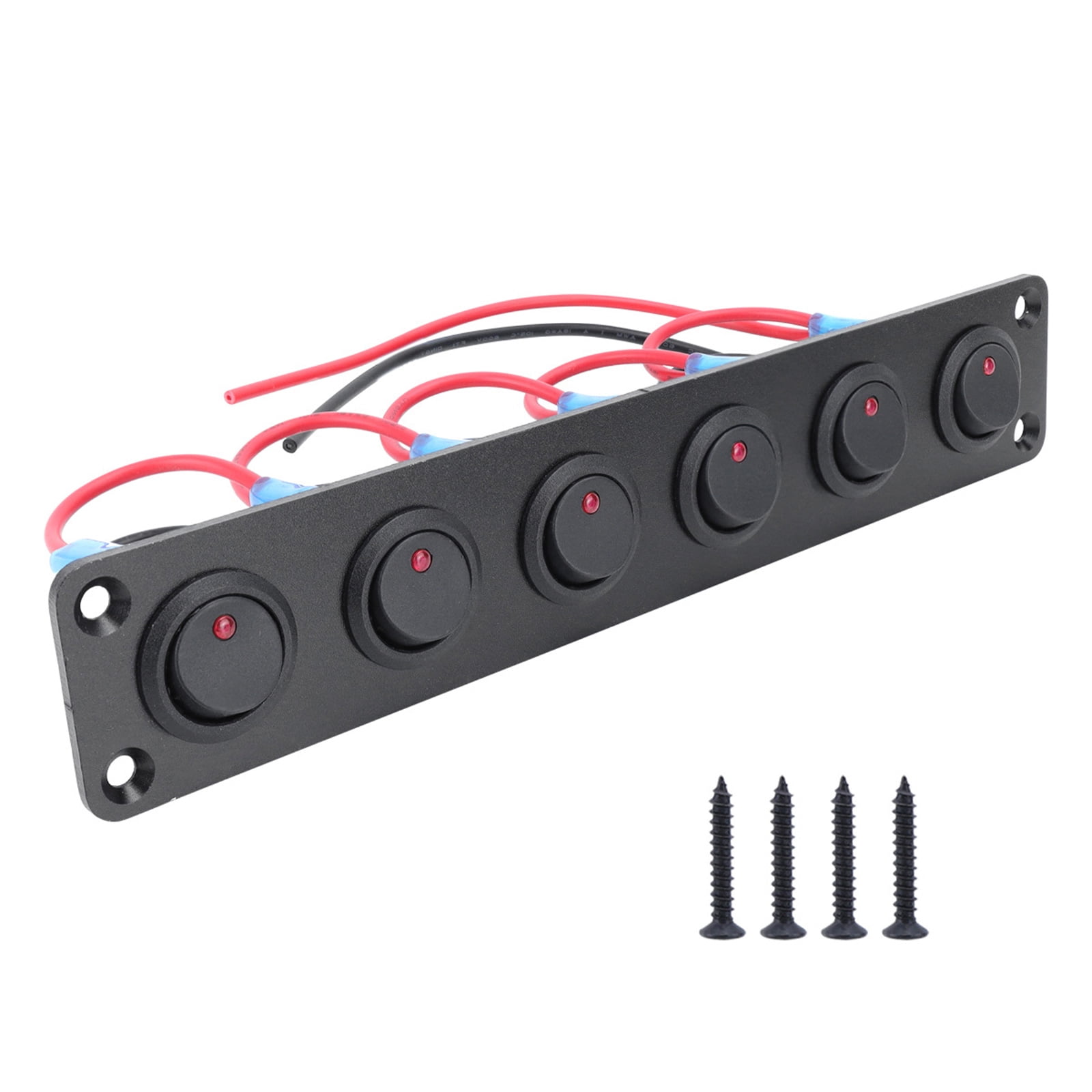 Waterproof Space Saving DC12V LED Toggle Switches Panel for Cars Boats ...