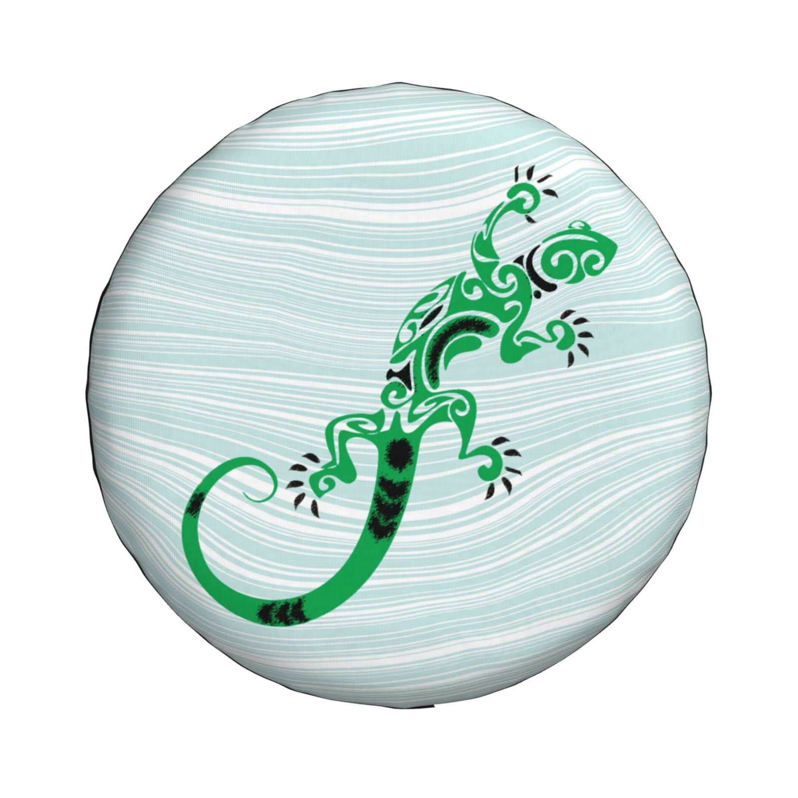 Waterproof Spare Wheel Cover, Green Abstract Lizard Pattern Adjustable ...