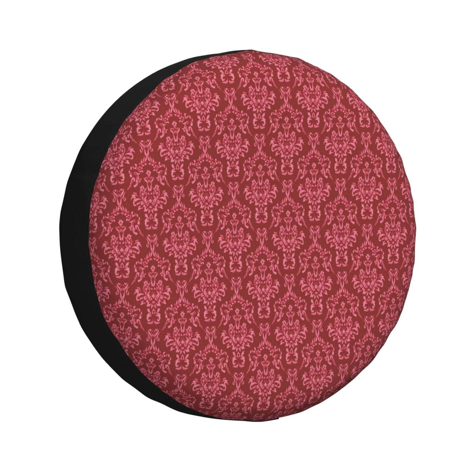 Waterproof Spare Wheel Cover, Red Vintage Damask Design Adjustable ...