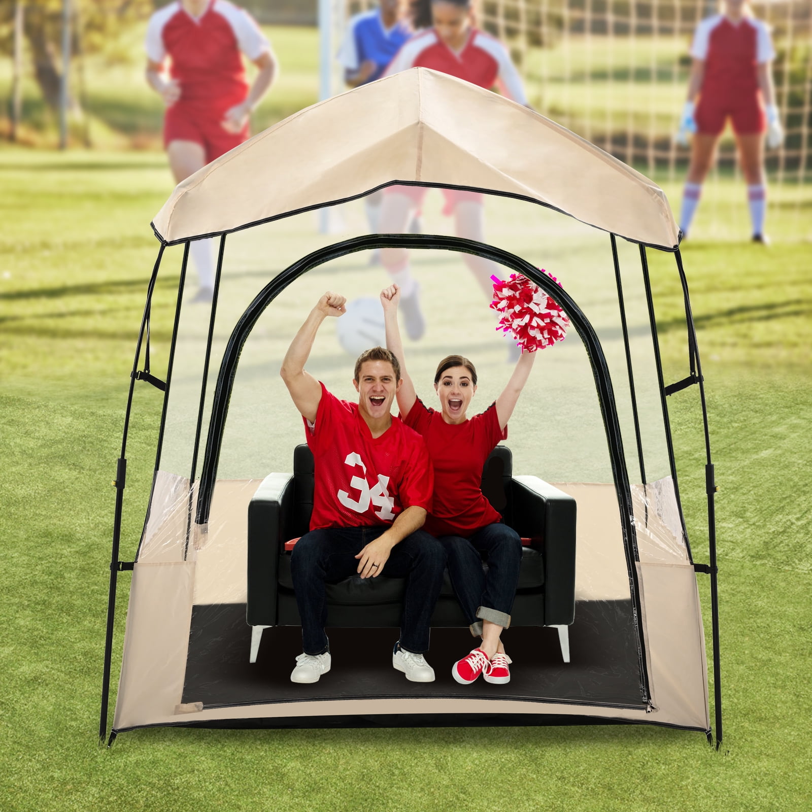 Waterproof Sports Tent with Detachable Top Cover, Instant Pop Up ...