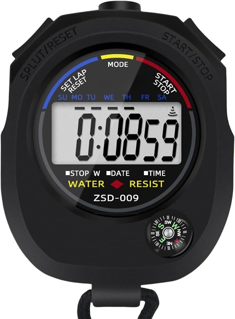 Waterproof Stopwatch,Digital Stopwatch Timer,Sport Stop Watch,Interval ...