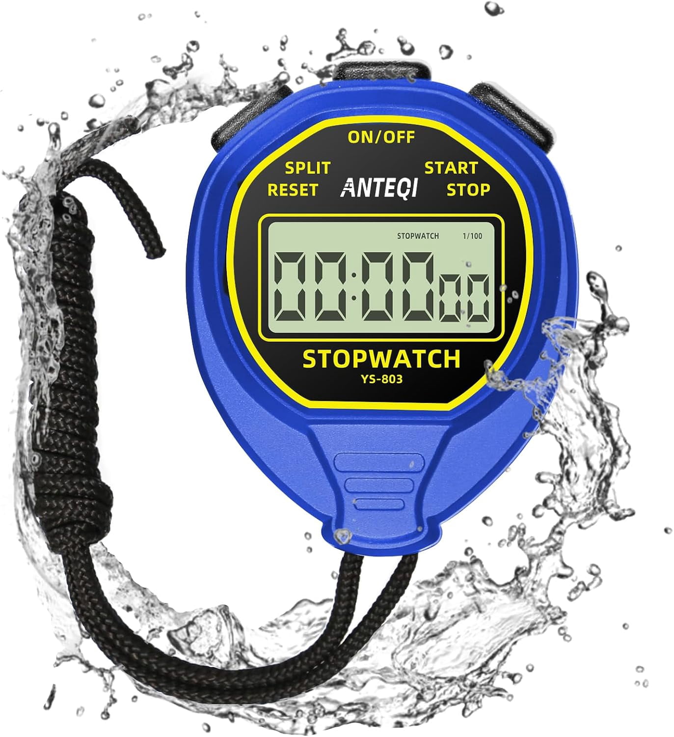 Waterproof Stopwatch Timer, Large Display Simple Silent Stop Watch with ...