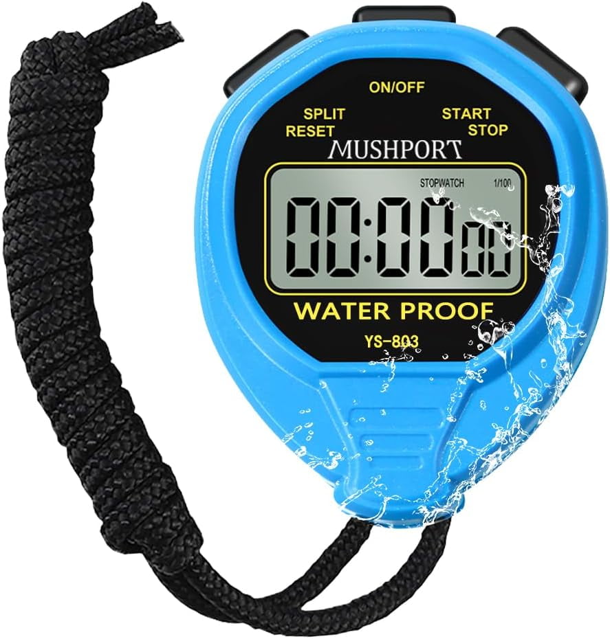Waterproof Stopwatch Timer Only Stopwatch Mode, ON/Off Silent Simple Operation, Without Clock ...
