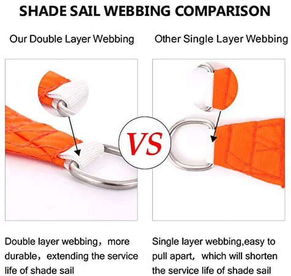 Waterproof Sun Shade Sail UV Blocker Sunshade Patio Equilateral ...