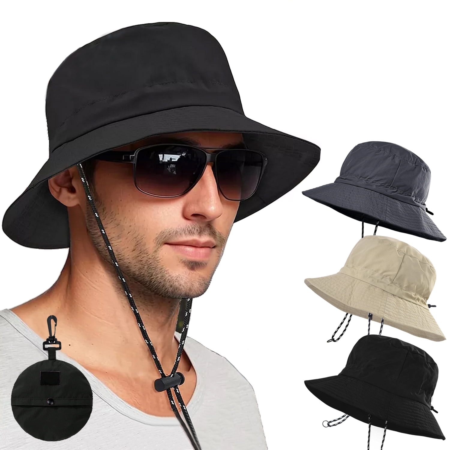 Waterproof Sun UPF 50+ Bucket Hat for Men Women, IC ICLOVER UV ...