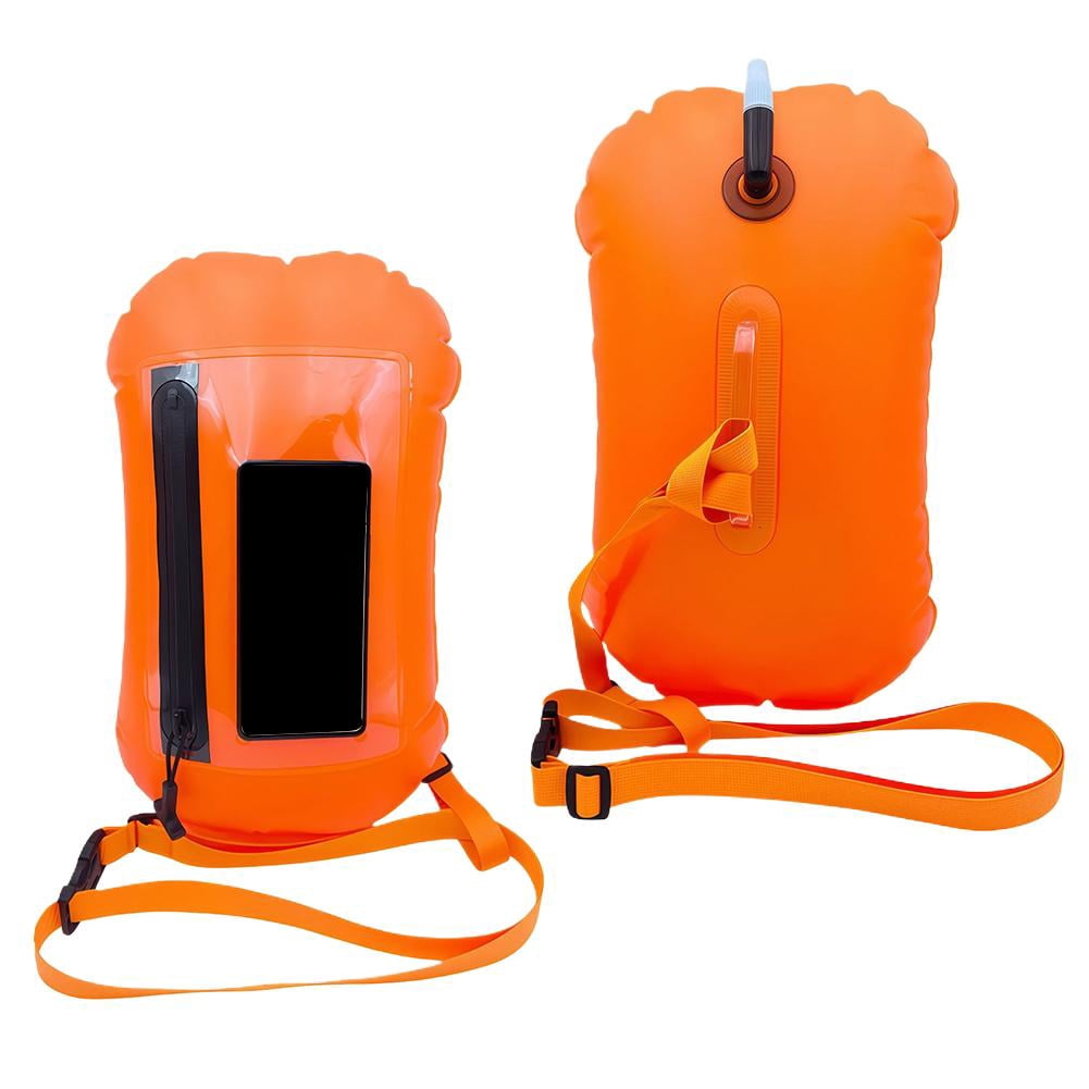 Waterproof Swim Buoy with Airtight Zipper Inflatable Dry Bag Floating ...