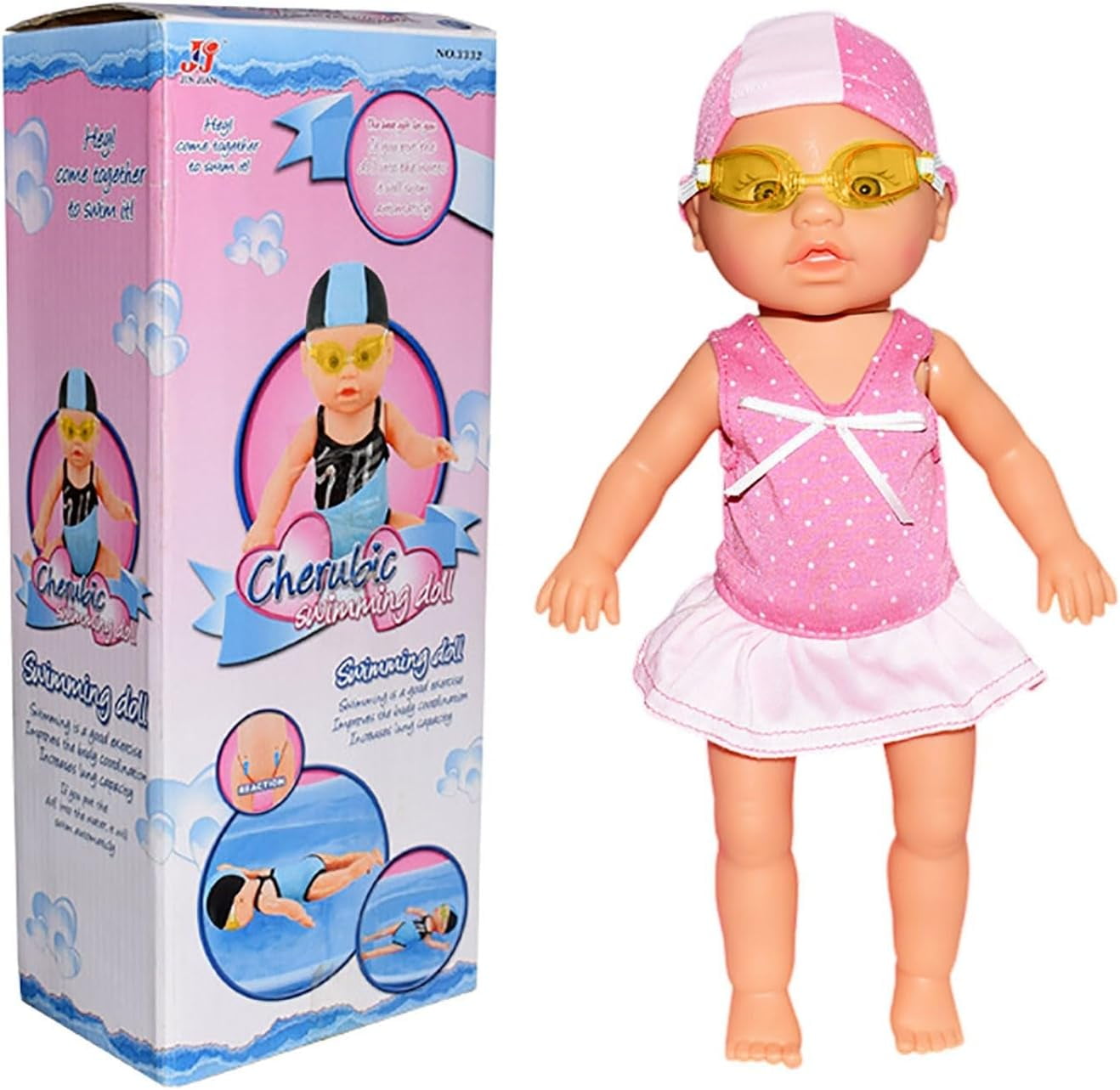 Waterproof Swimming Baby Doll, Swimming Dolls for Pool with Realistic ...