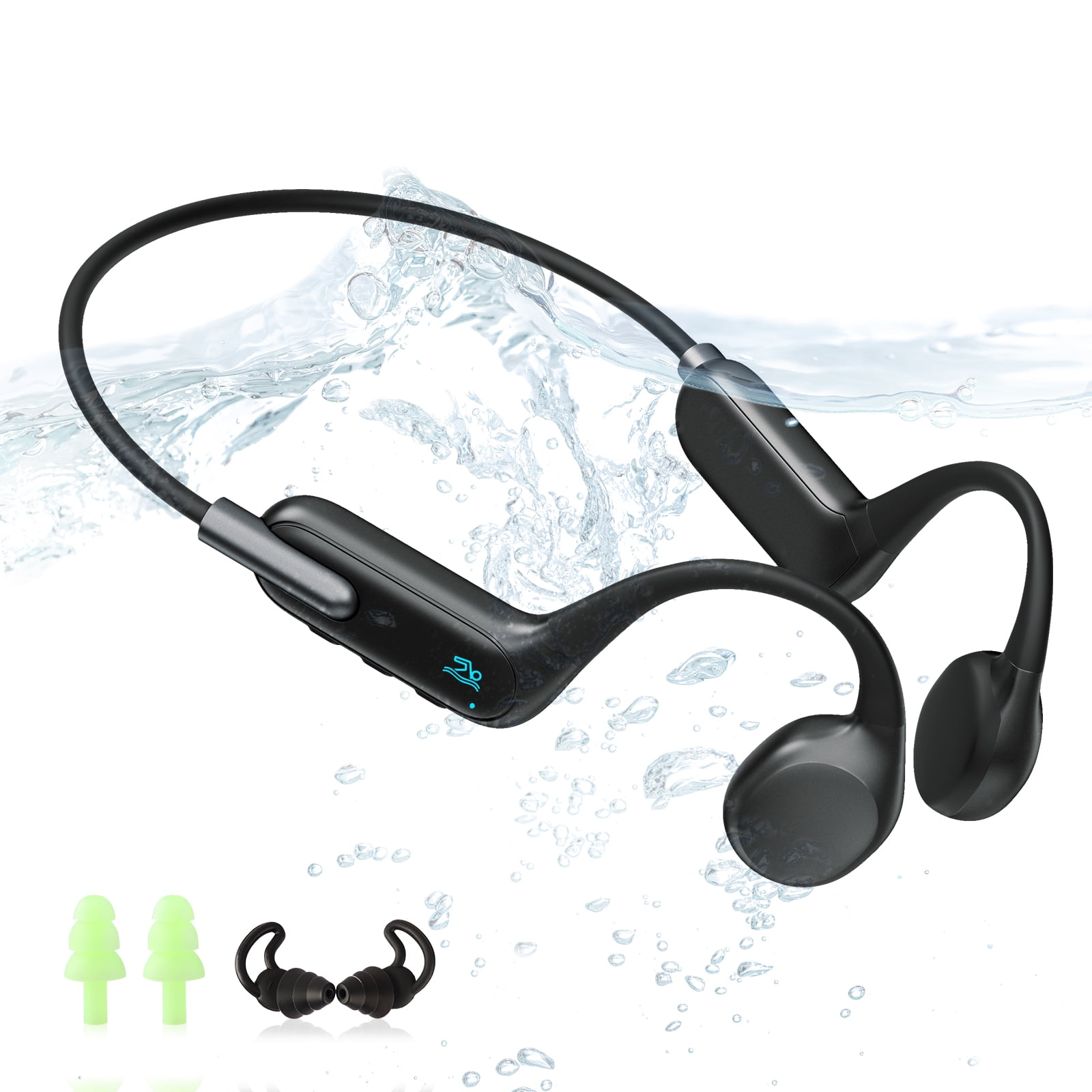 Waterproof Swimming Headphones IPX8, Bone Conduction Underwater ...