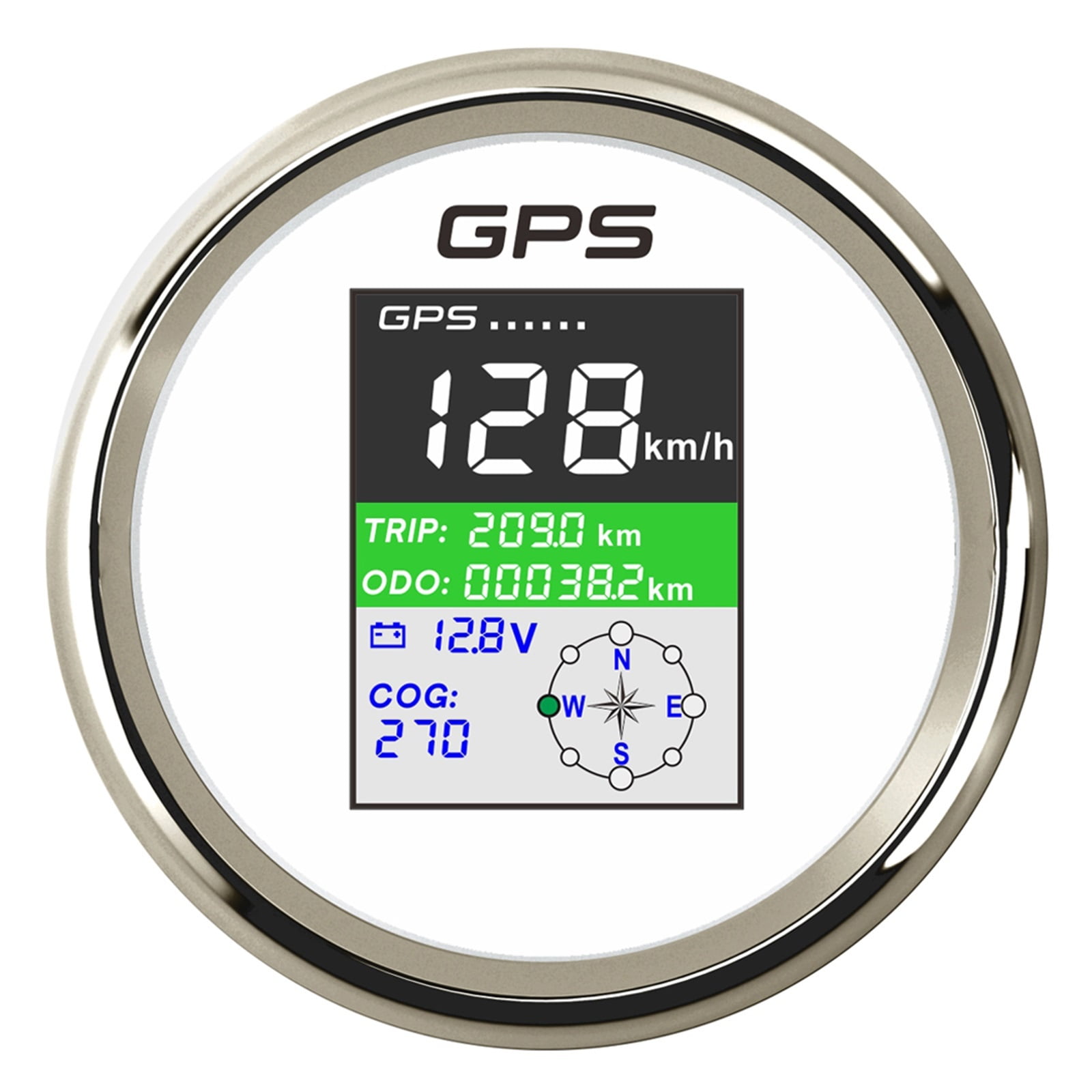 Waterproof TFT Screen Digital GPS Speedometer Gauge 85MM MPH Knots Km/h GPS Antenna Odometer ODO ...