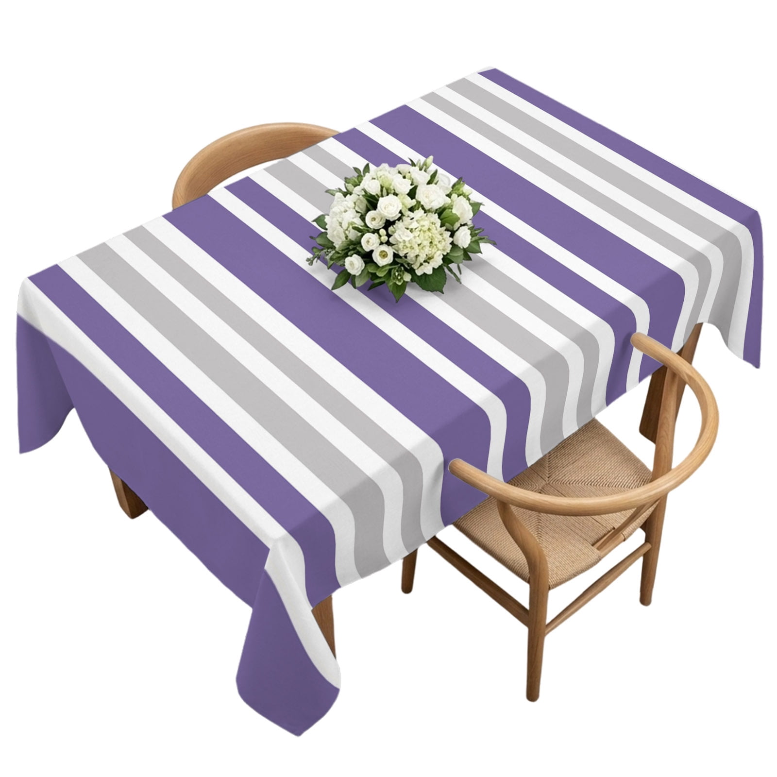 Waterproof Tablecloth Geometric Vertical Stripes Rectangle Table Cloth ...