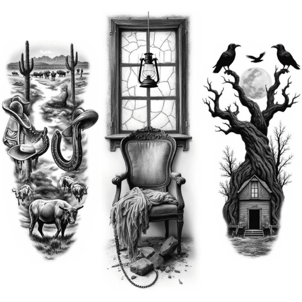 Waterproof Tattoo Stickers Skull 3D Tattoo Stickers Mystery Realistic ...