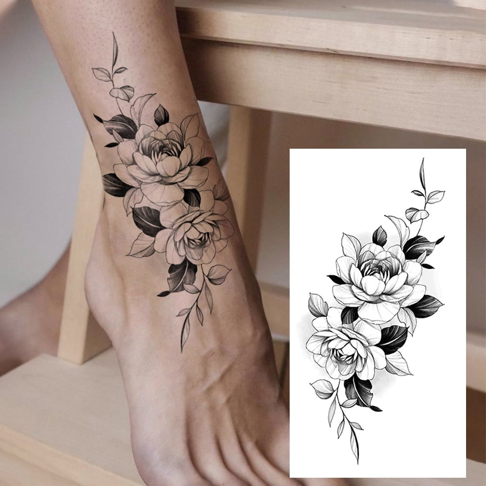 Waterproof Temporary Tattoo Patch for Men and Women with Black Line and ...