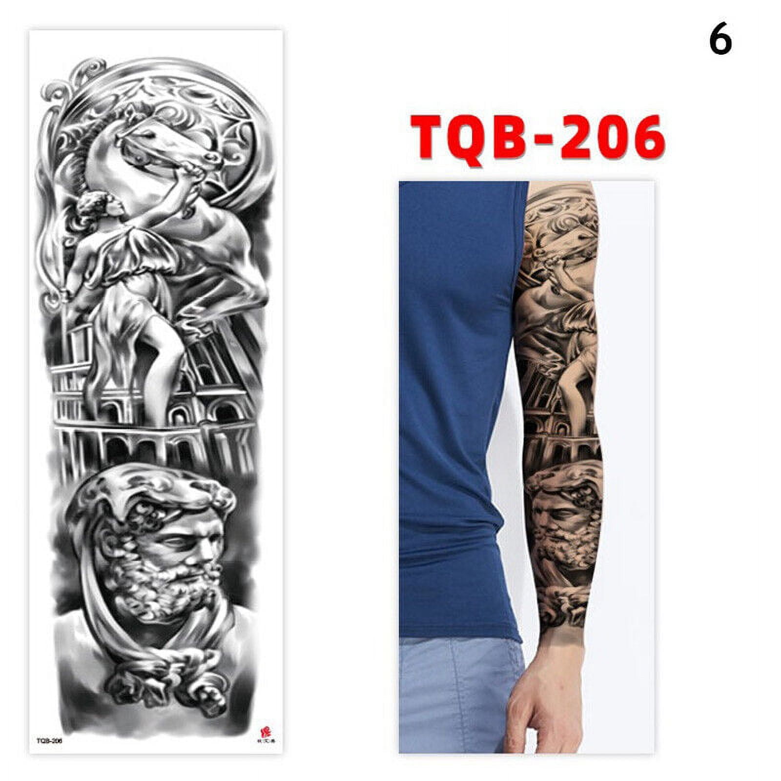 Waterproof Temporary Tattoo Sticker Full Arm Fake Flash Tattoo Sleeve ...