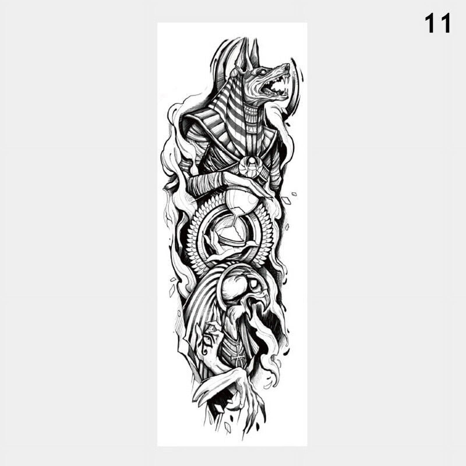 Waterproof Temporary Tattoo Sticker Full Arm Fake Flash Tattoo Sleeve ...