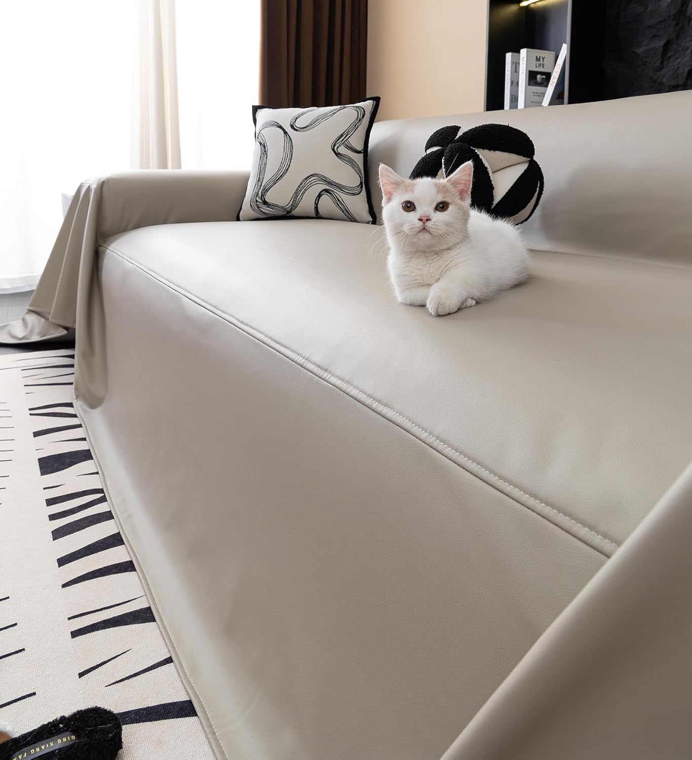 Waterproof Thick PU Leather Sofa Covers for Sectional Sofa Luxury Couch ...