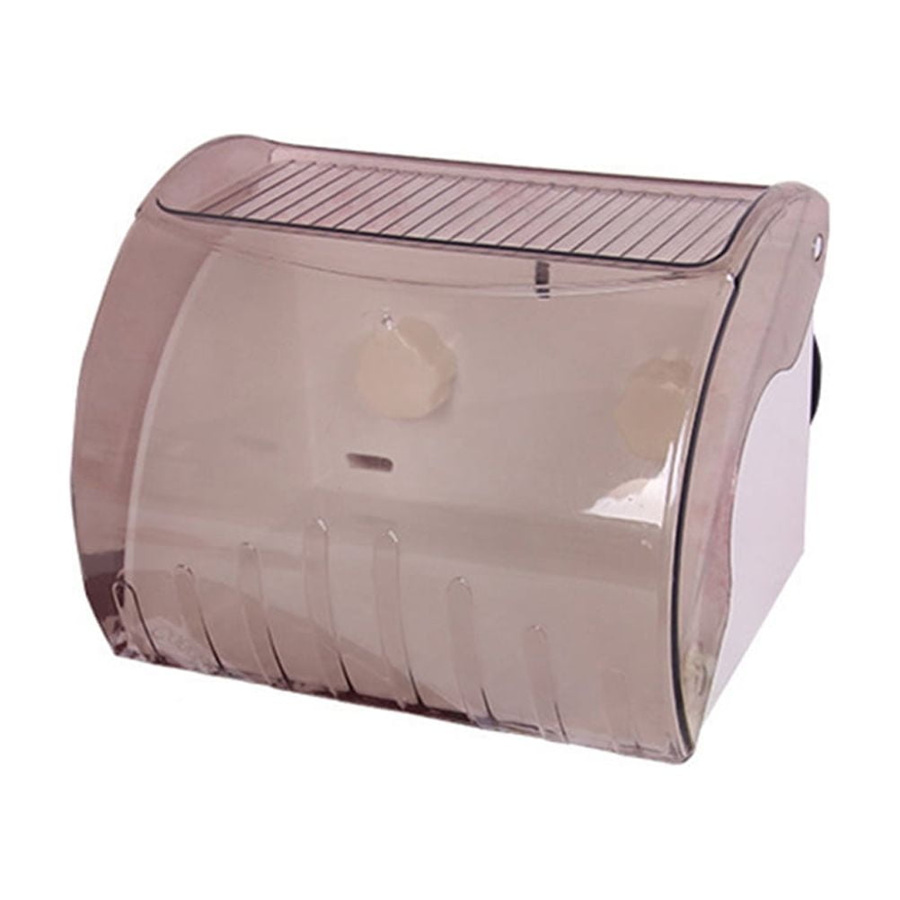 Waterproof Toilet Paper Holder Cover Wall Mounted Plastic Roll Tissue ...
