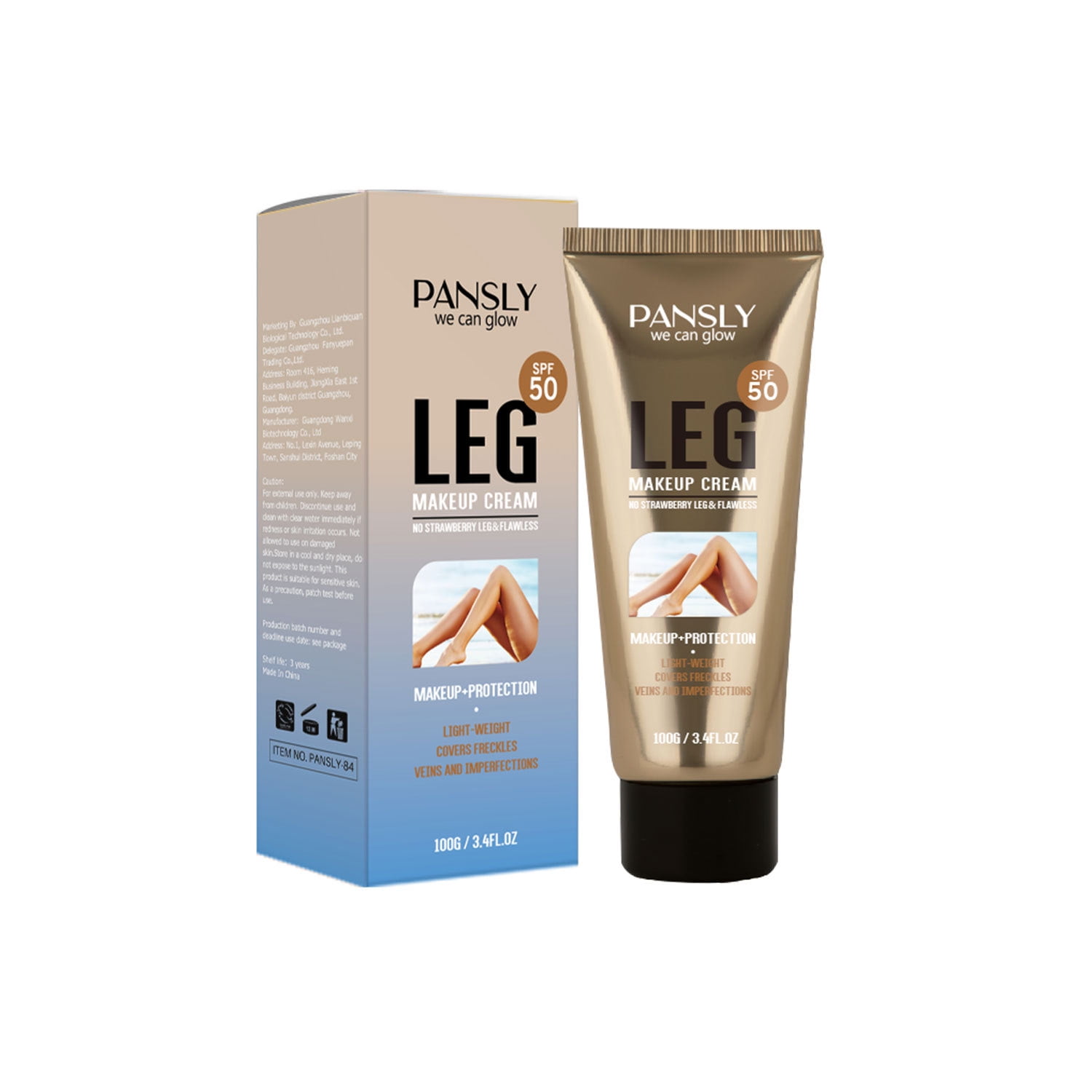 Waterproof Transfer Resistant Leg Makeup Cream , Even Tone and Coverage ...