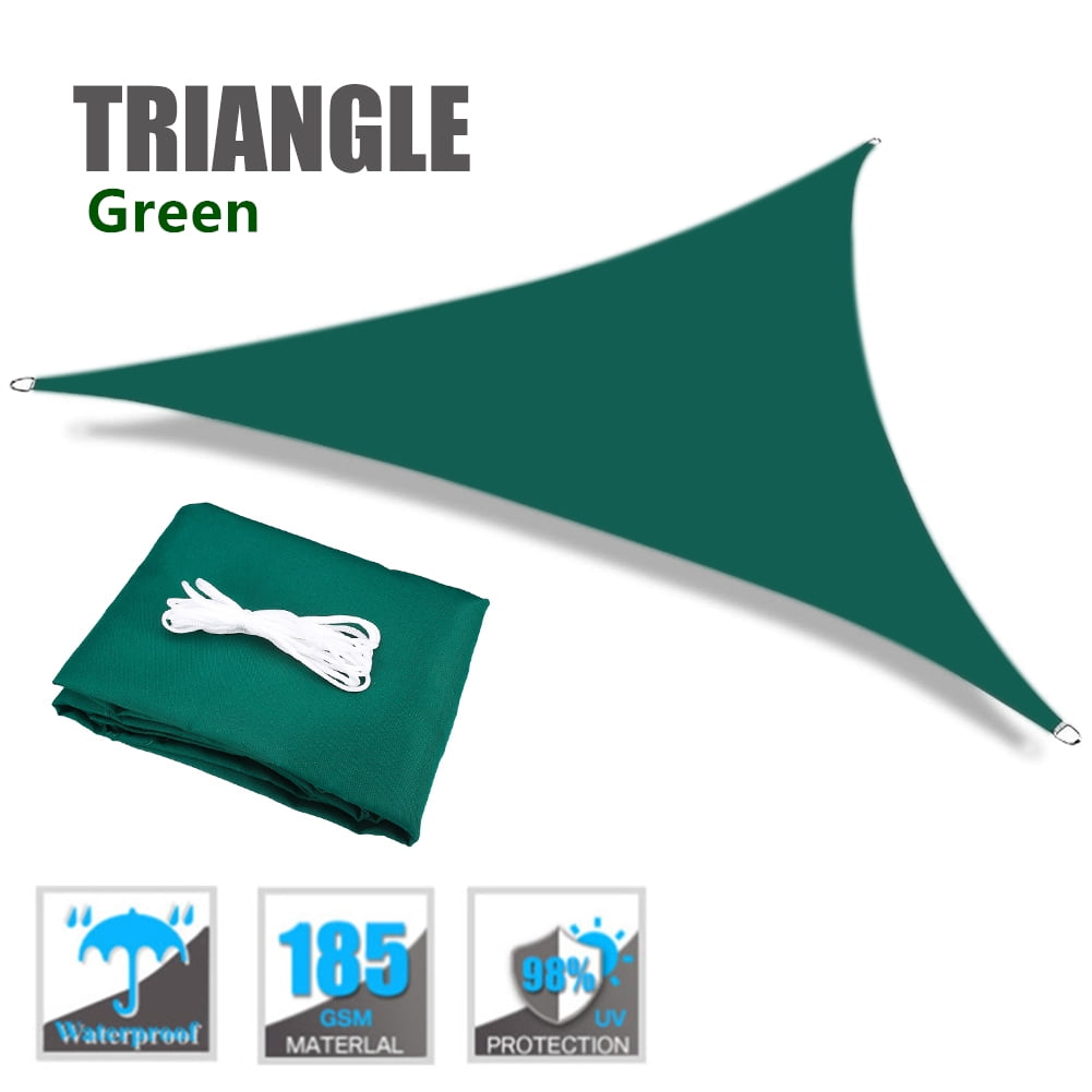 Waterproof Triangle Sun Shade Sail Canopy 98%UV Block Sun Shelters For ...