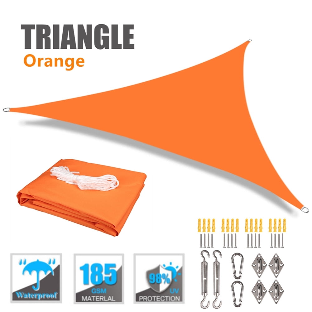 Waterproof Triangle Sun Shade Sail Canopy 98%UV Block Sun Shelters For ...