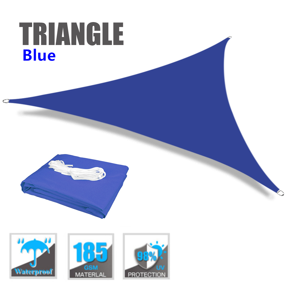 Waterproof Triangle Sun Shade Sail Canopy 98%UV Block Sun Shelters For ...