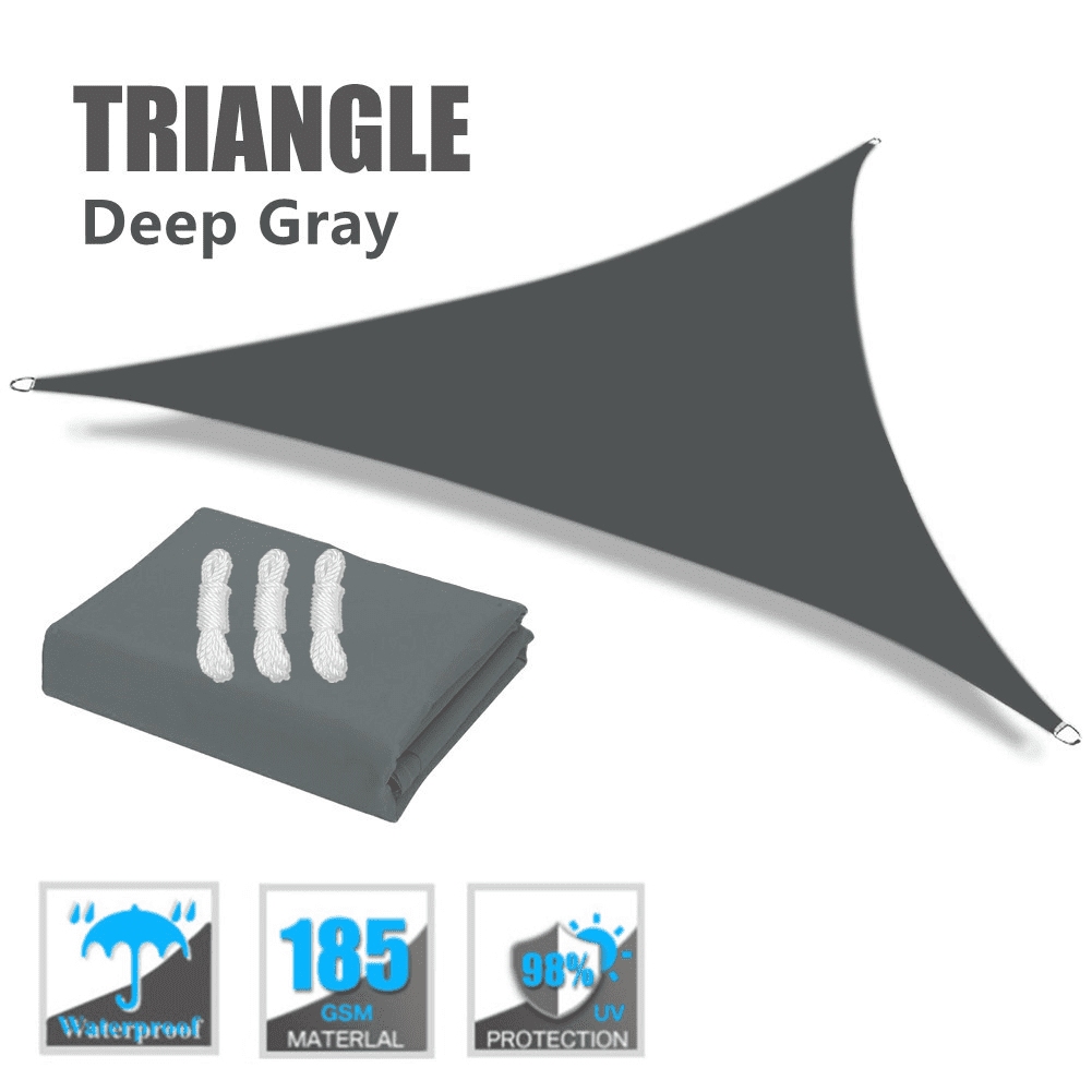 Waterproof Triangle Sun Shade Sail Canopy 98%UV Block Sun Shelters For ...
