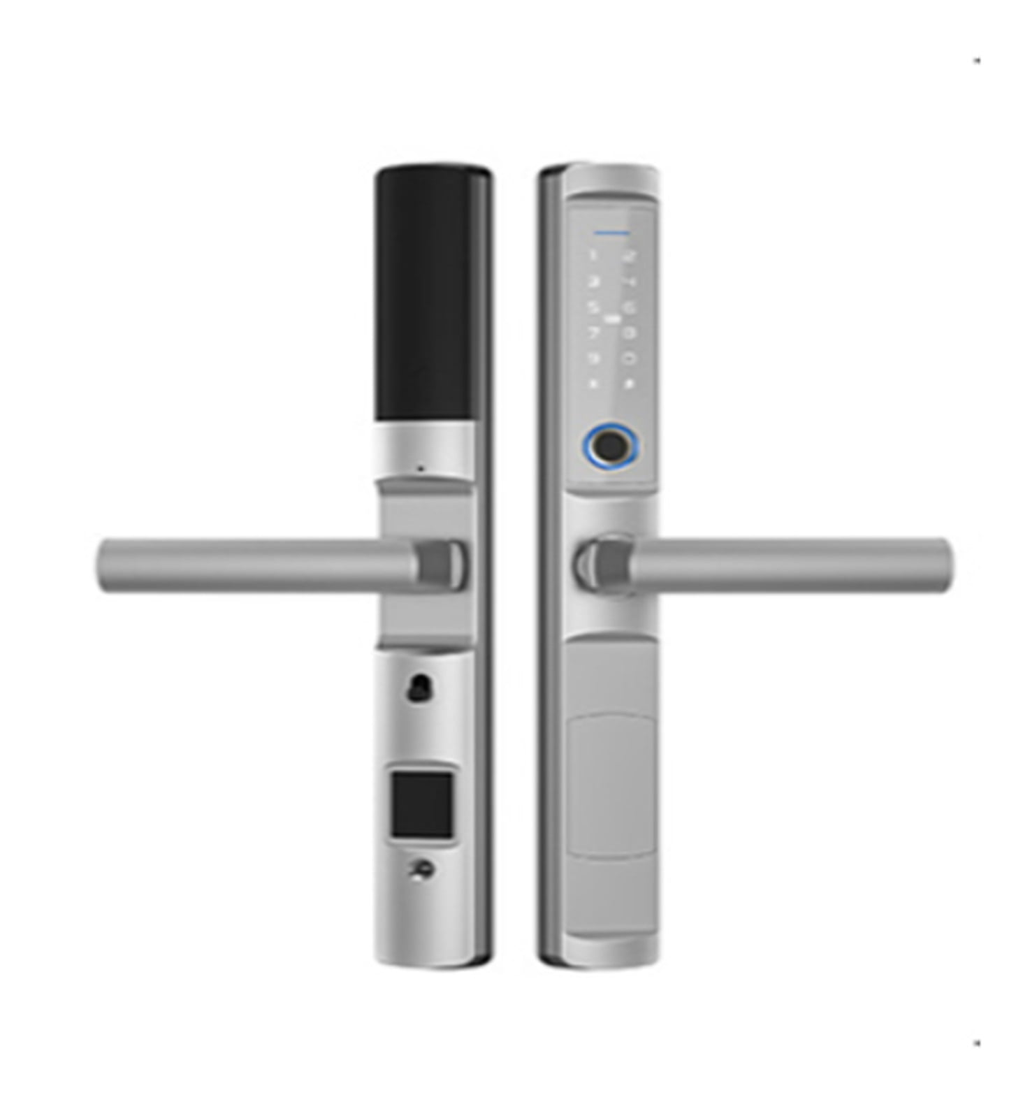 Waterproof Tuya Fingerprint Locks Round Handle Electronic Smart Sliding ...