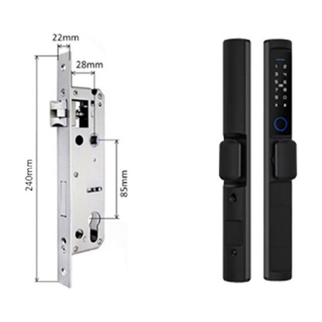 Waterproof Tuya Fingerprint Locks Round Handle Electronic Smart Sliding ...