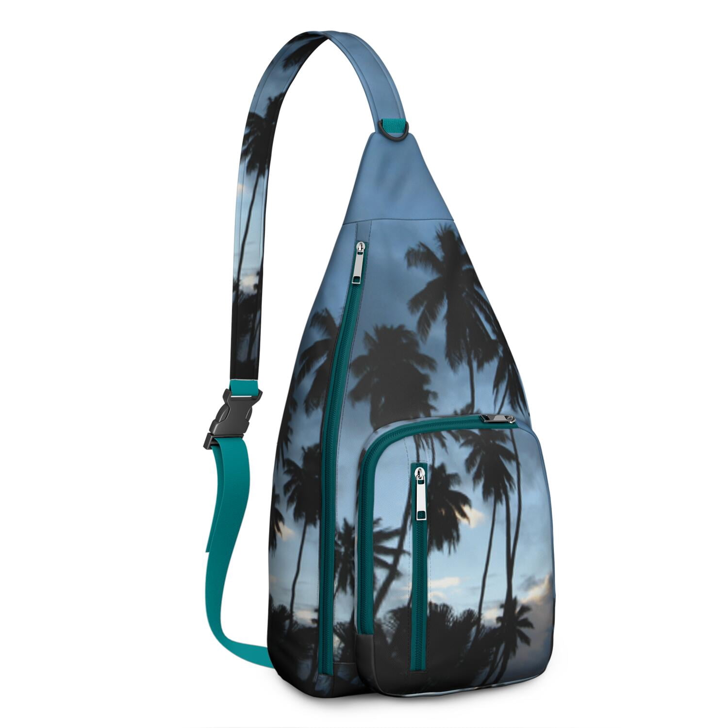 Waterproof Twill Hiking Sling Backpack - Tropical Palm Trees & Hawaii ...