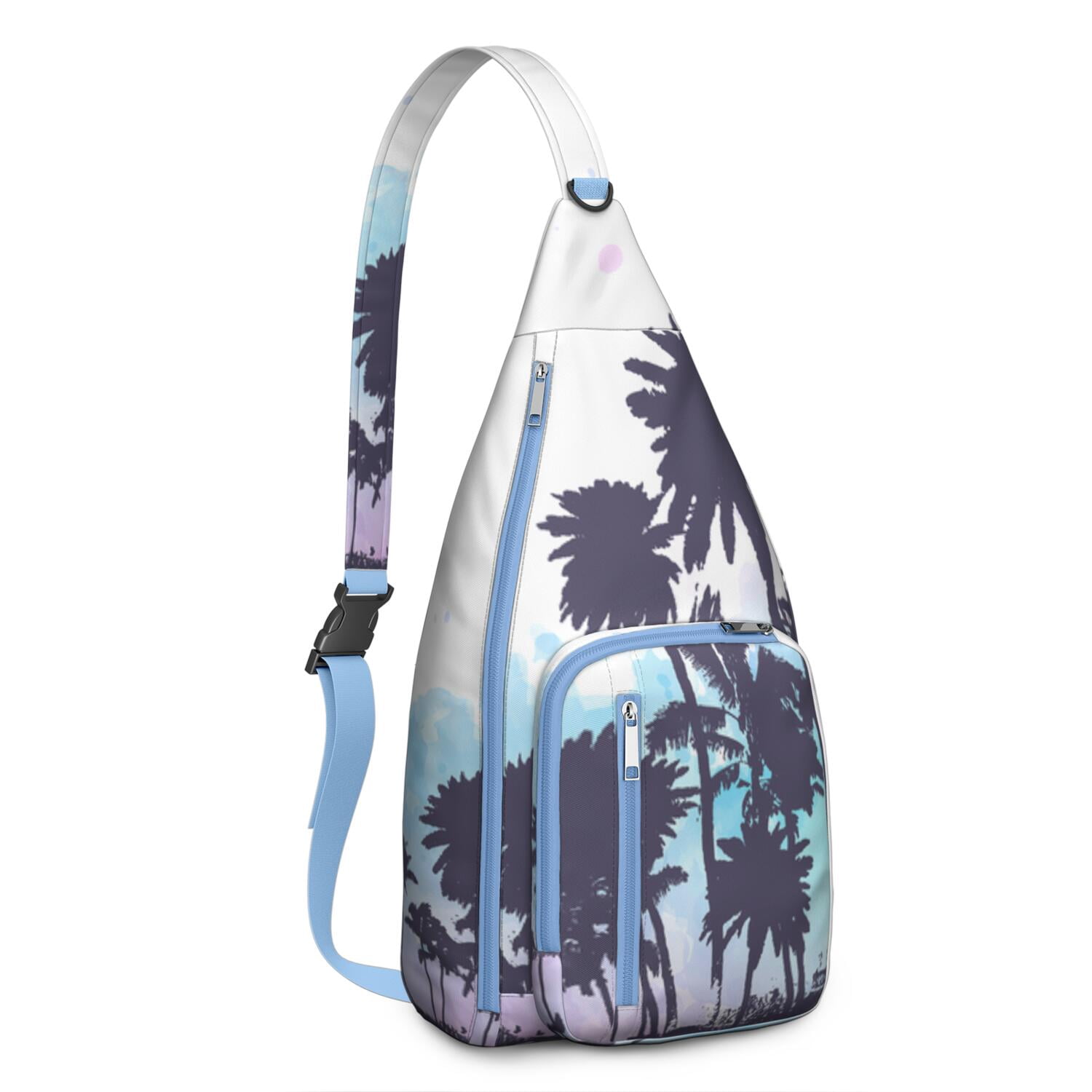 Waterproof Twill Hiking Sling Backpack - Tropical Palm Trees & Hawaii ...
