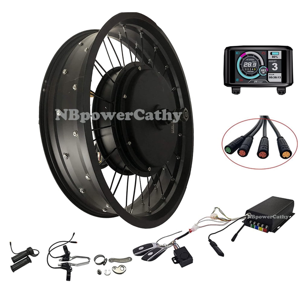 Waterproof Type 170mm Dropout 26*4.0inch 80mm Width Wheelrim 72V 5000w ...