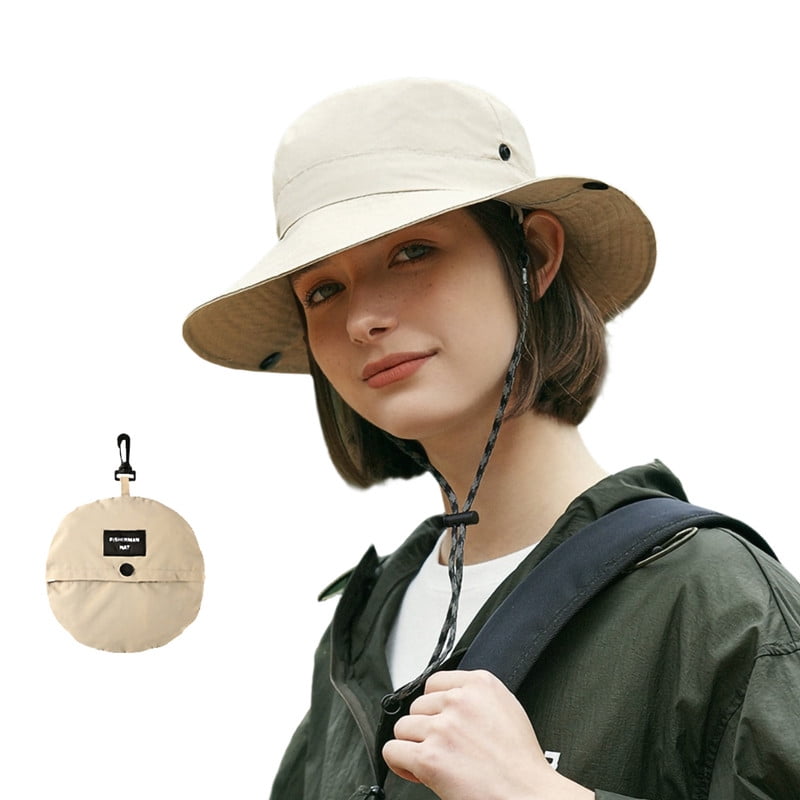 Waterproof UPF 50+ Sun Hat for Women Men, Wide Brim Bucket Hat Packable ...