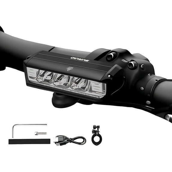 Waterproof USB Rechargeable LED Bike Headlight, Super Bright Daytime Running Light for MTB ...