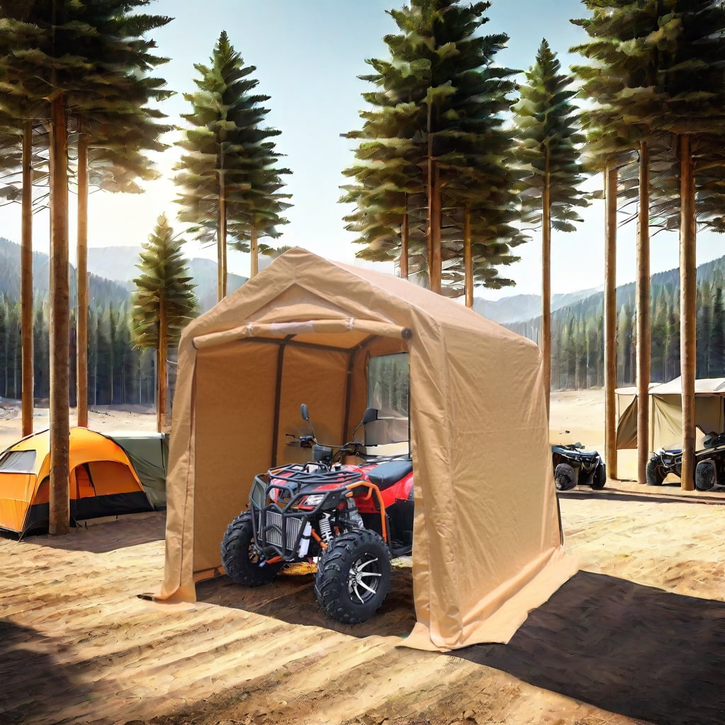 Waterproof UV Resistant 7x12ft Portable Gazebo Shelter Shed with 2 Roll ...