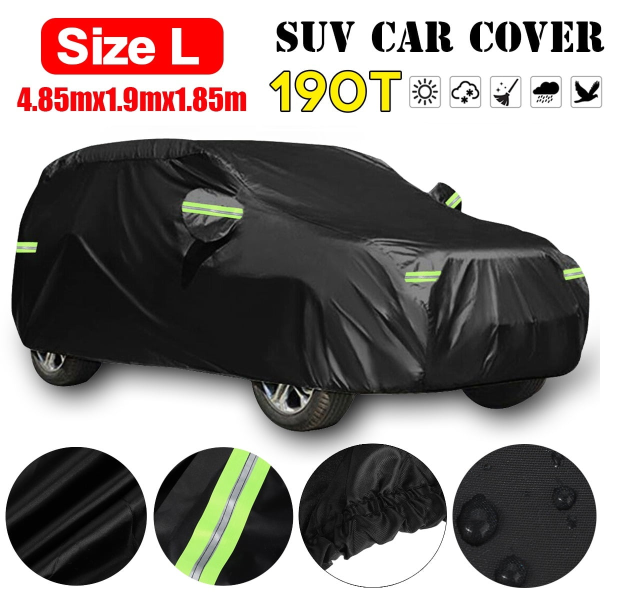 Large Waterproof SUV Car Cover, Full Protection, UV Snow Dust Rain ...