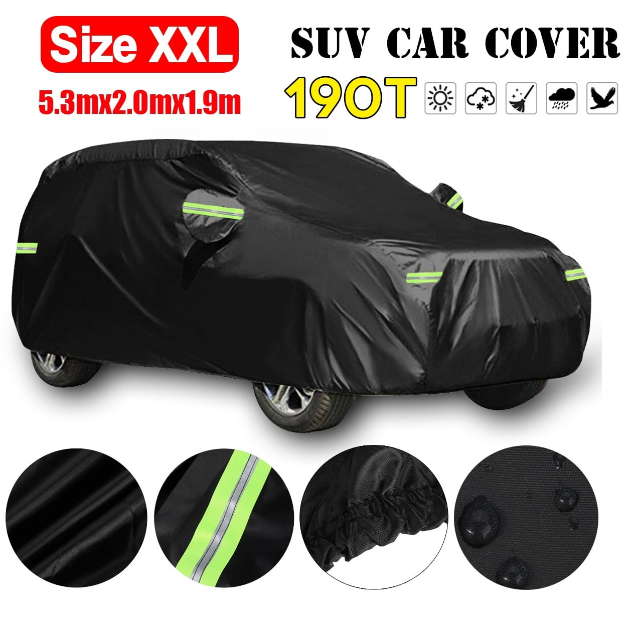 HHENGYISOUL Waterproof Full Car Cover for SUV XXL Outdoor Indoor All ...
