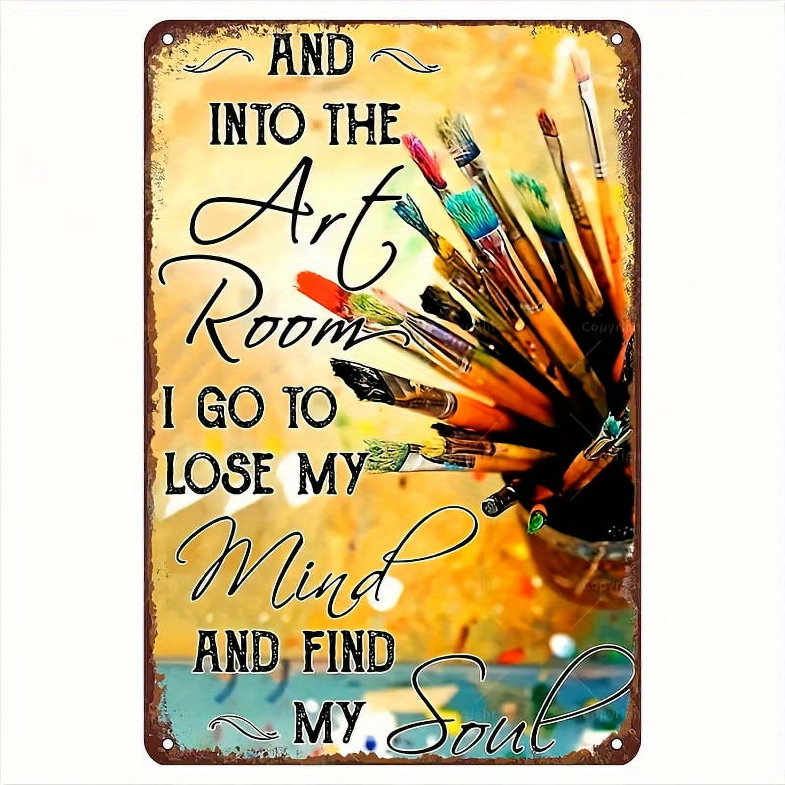 Waterproof Vintage Metal Tin Art Room Sign - Inspirational Wall Decor ...