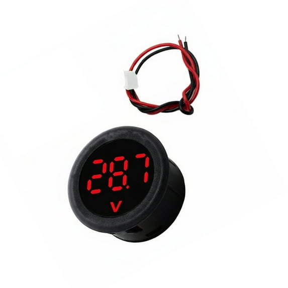 Waterproof Voltmeter Round Voltmeter Meter Detector Tester 5-100V Gauge ...